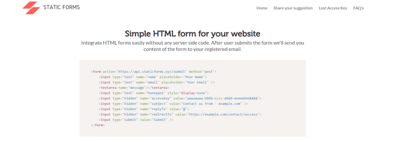 8 Tools to Use Forms on a Static Site - Simply Static