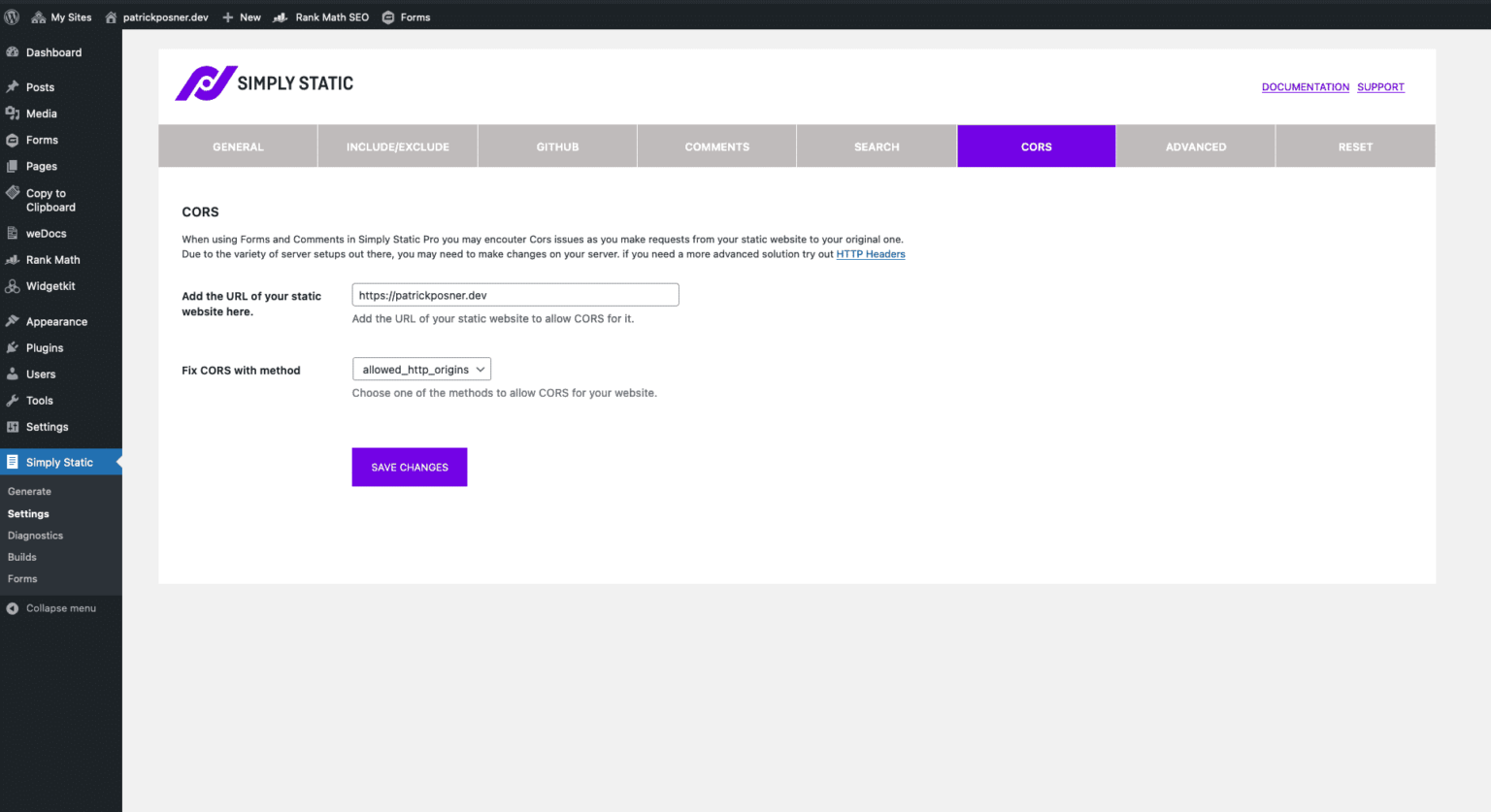 How I built this static website - Simply Static