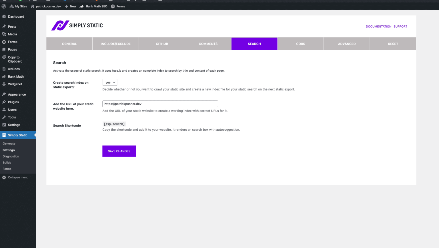 How I built this static website - Simply Static
