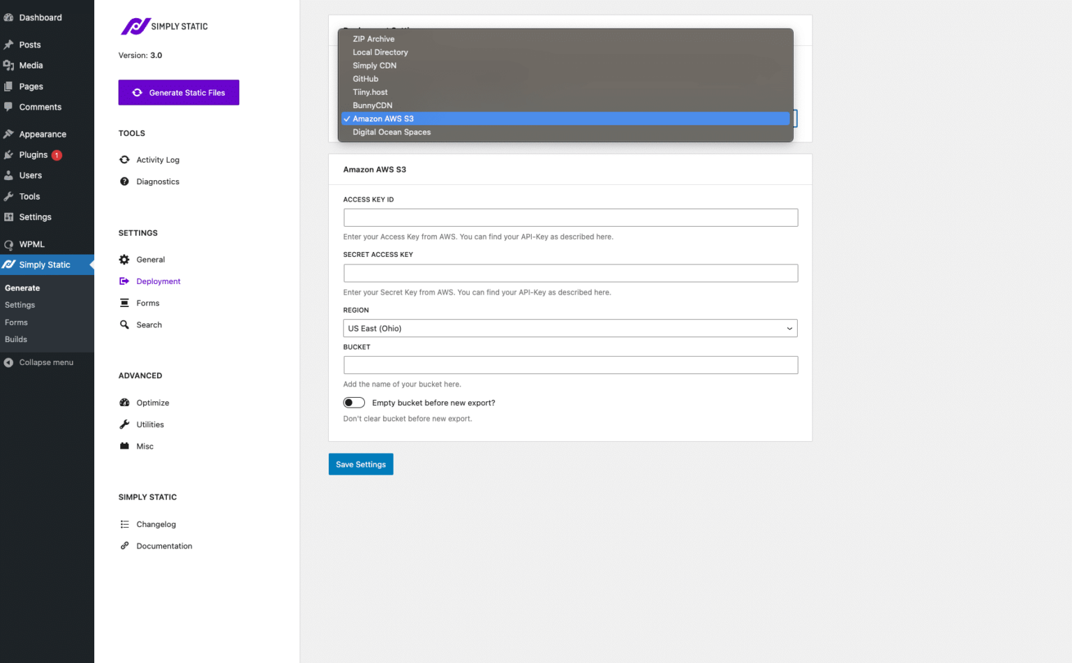 Simply Static - the best WordPress static site generator.