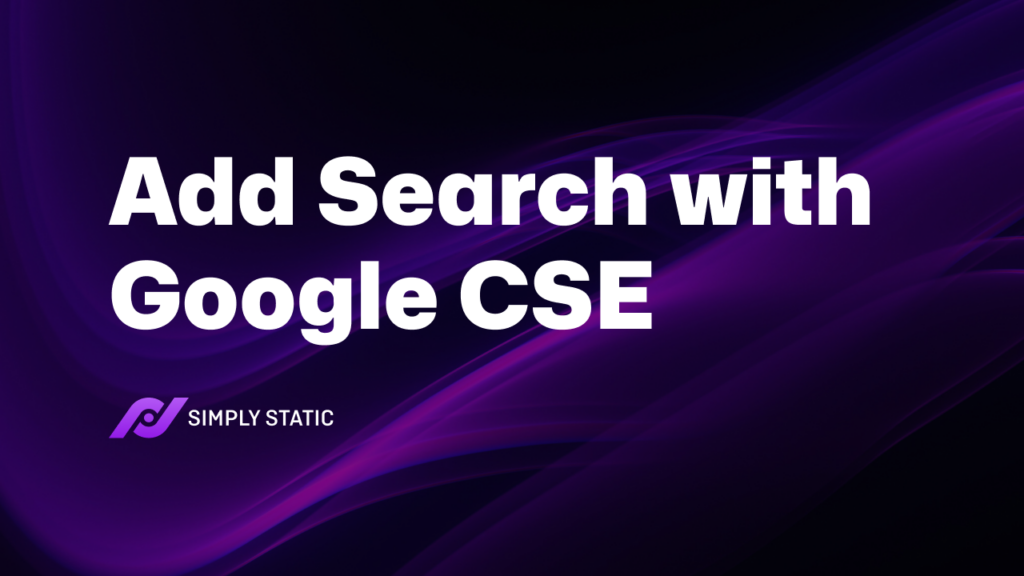 Google CSE for search on a static website
