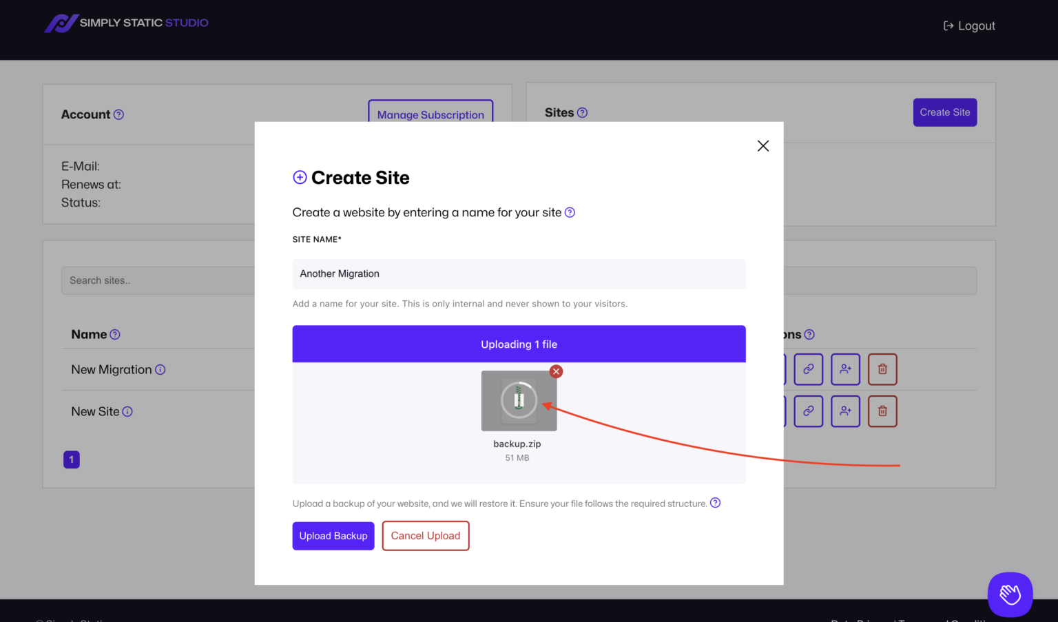 Simply Static Studio - Migration - Simply Static