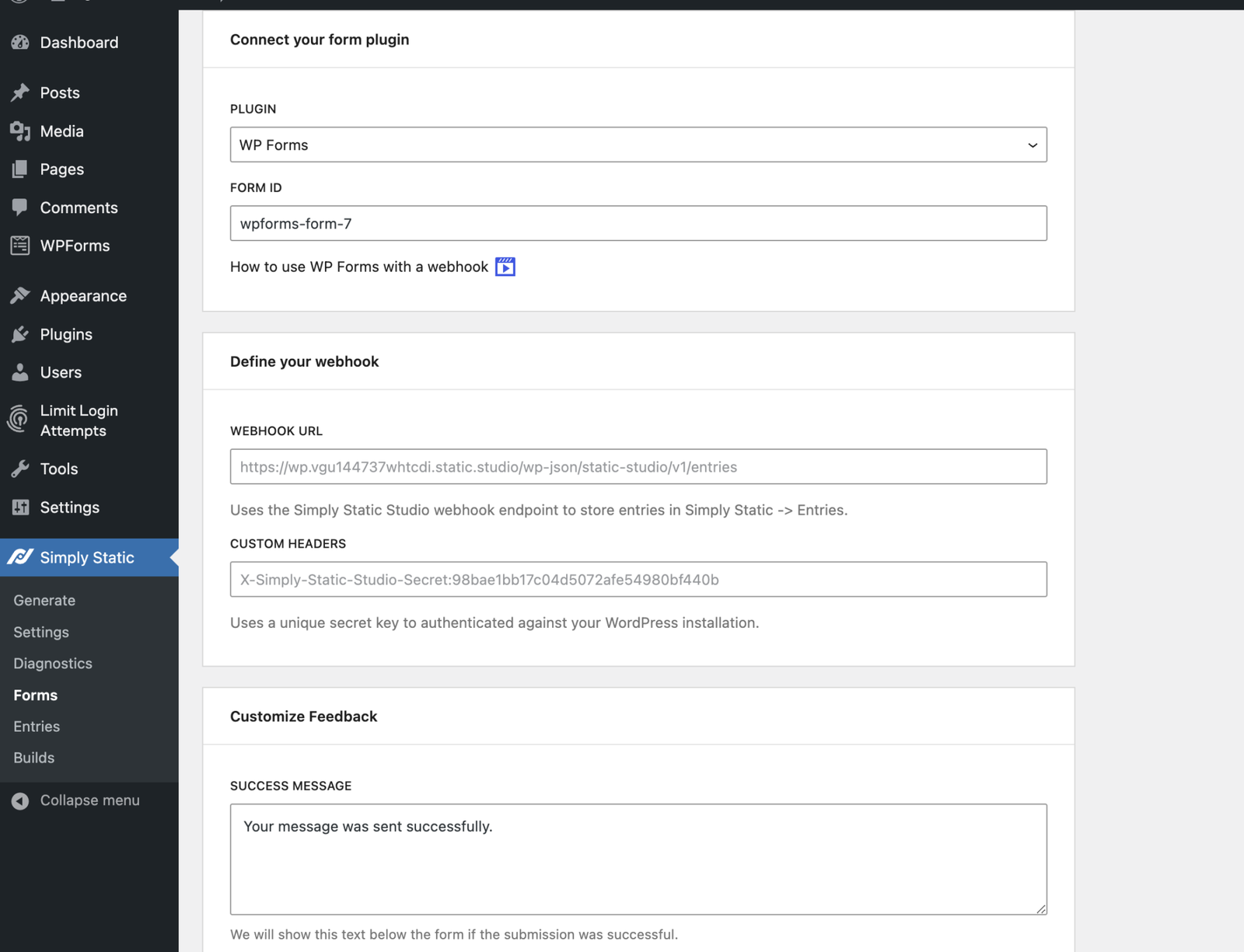 Simply Static Studio - Forms & E-Mails - Simply Static