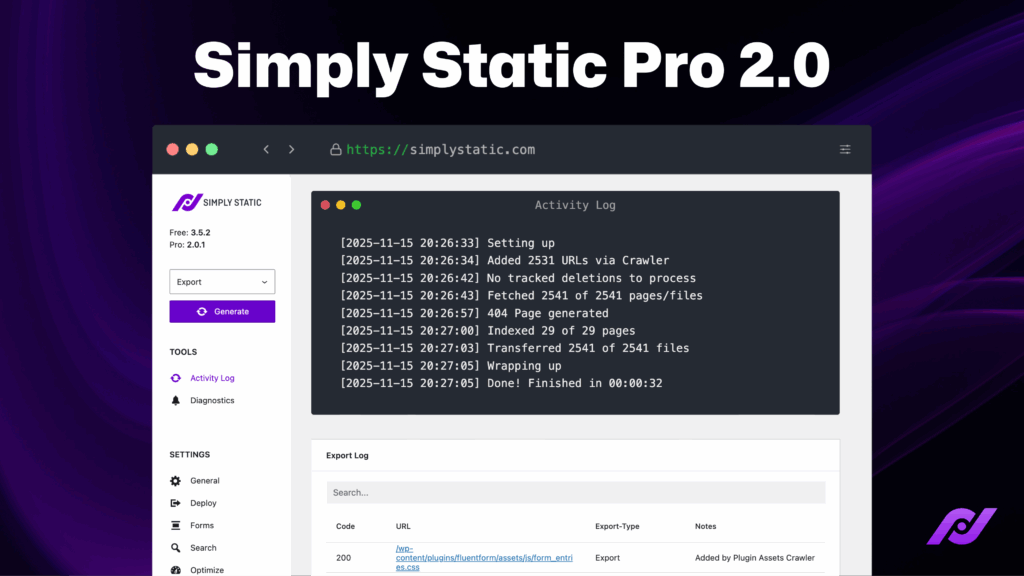 Simply Static Pro 2.0 - Simply Static